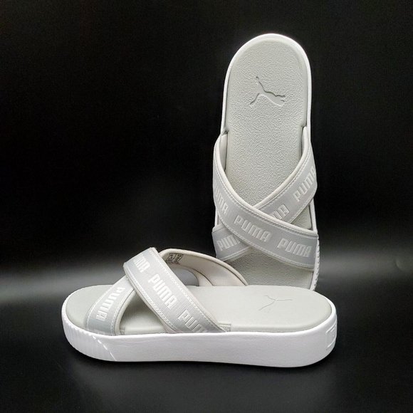 Puma | Shoes | Puma Womens Size 85 Platform Tape Slipon Cross Strap ...